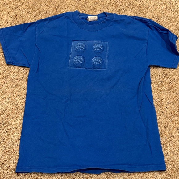 Lego | Shirts & Tops | Vintage Lego Royal Blue Tee With Embossed Logo ...